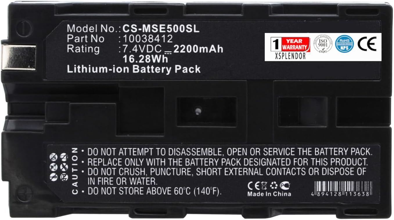 Amazon.com: XSPLENDOR XPS 2200mAh Battery for MSA 10038412, PN MSA ...