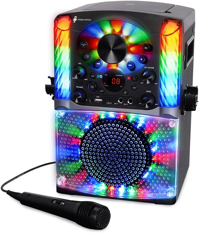 Amazon.com: Singing Machine SML625BTBKD Karaoke Machine, Portable ...