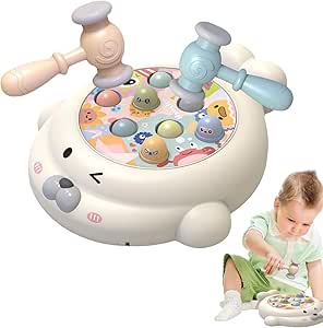 Amazon.co.jp: Pound the Mole Game - Hammer & Pounding Toy with Musical ...