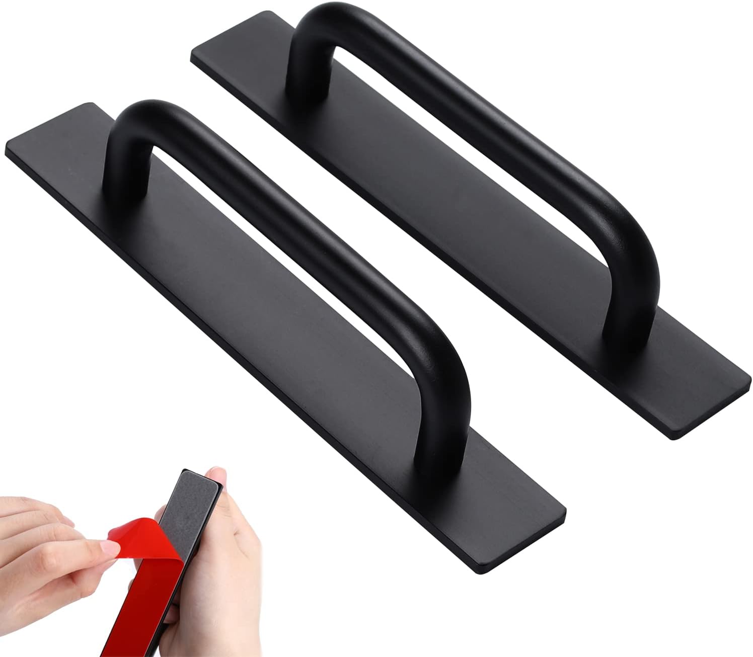 Self-Stick Cabinet Handles 2 PCS Sliding Screen Door Pull Handle Closet ...