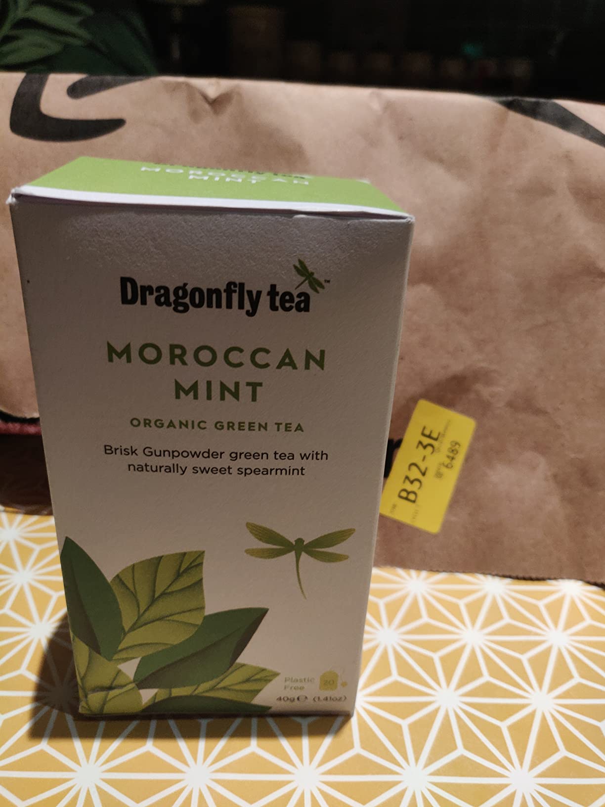 Dragonfly Moroccan Mint Tea | Pack of 4 x 20 Organic Tea Bags (80 ...