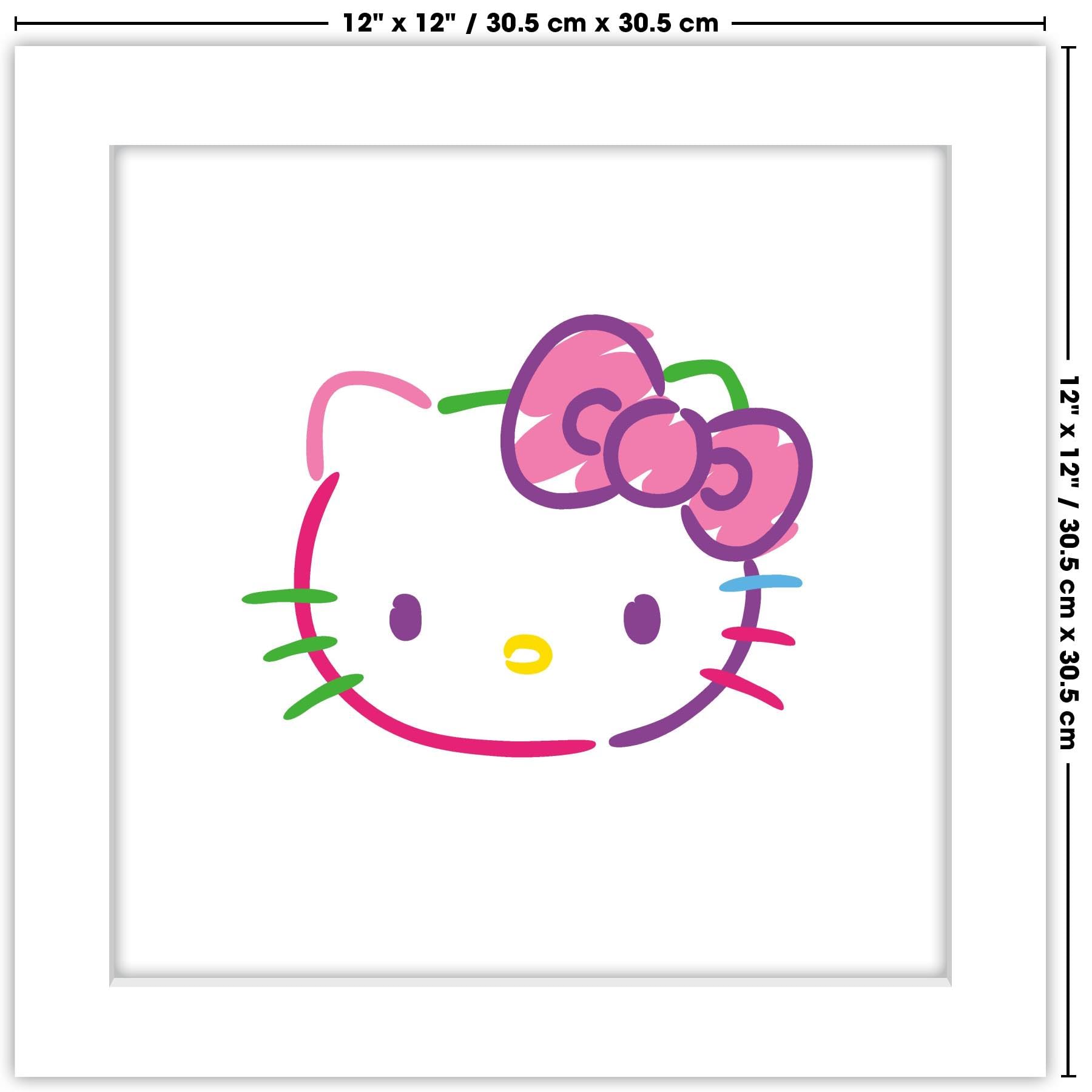 Printable Hello Kitty Face Hello Kitty Gold Foil Art Print Pink Wall