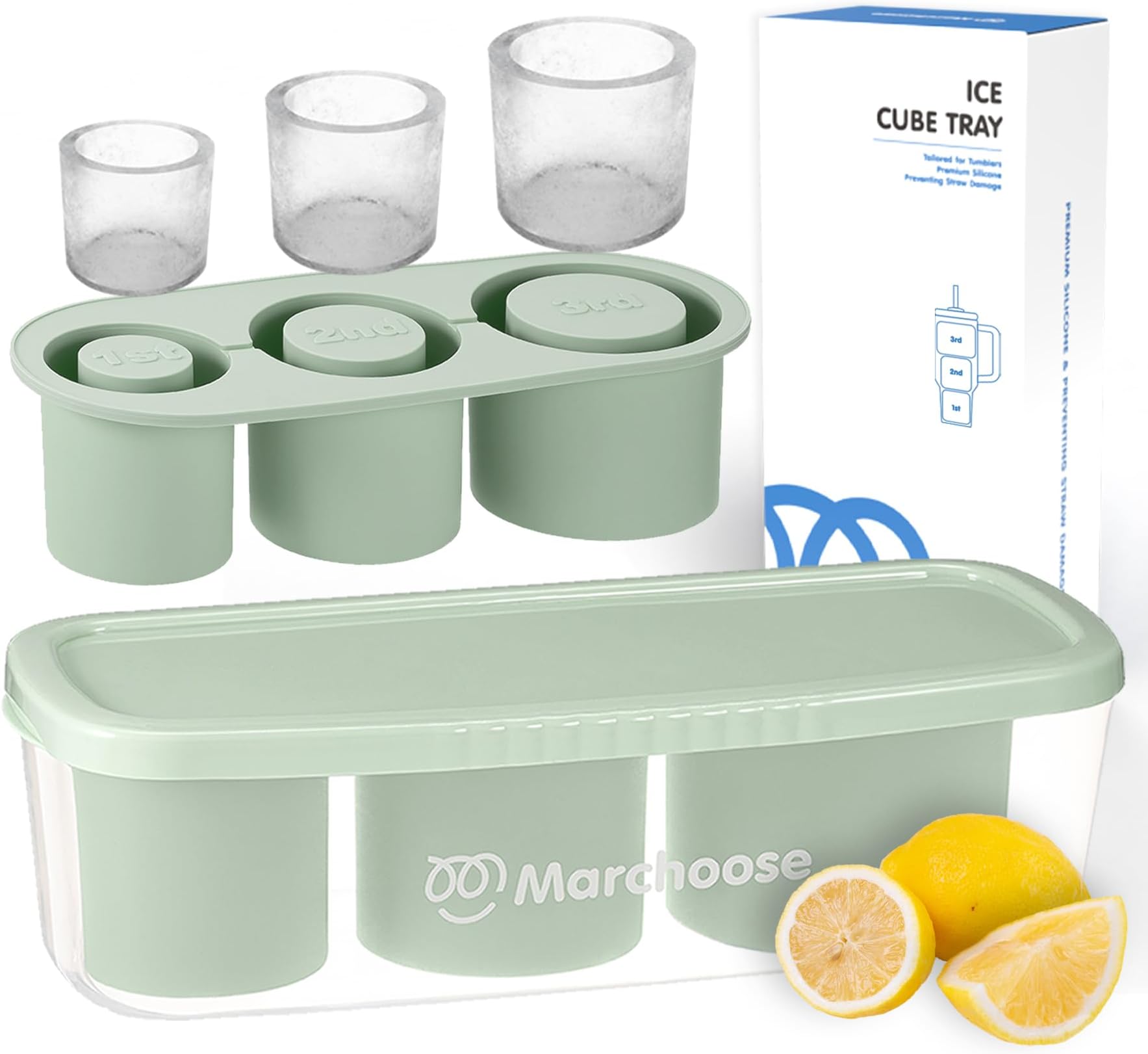 Amazon.com: Ice Cube Tray for Stanley Cups 30-40oz Tumbler, Silicone ...