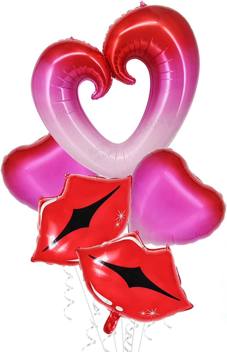 Amazon.com: AVMBC Valentine Heart Balloon Set, Pink Red Gradient Hook ...