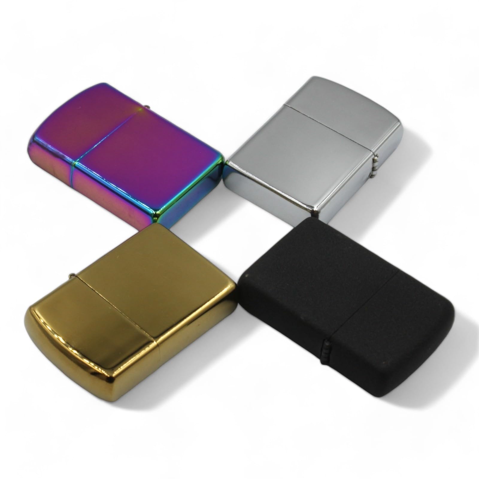 4 Pack of Oil Lighters Metal Flip Top Windproof Fluid Refillable in ...