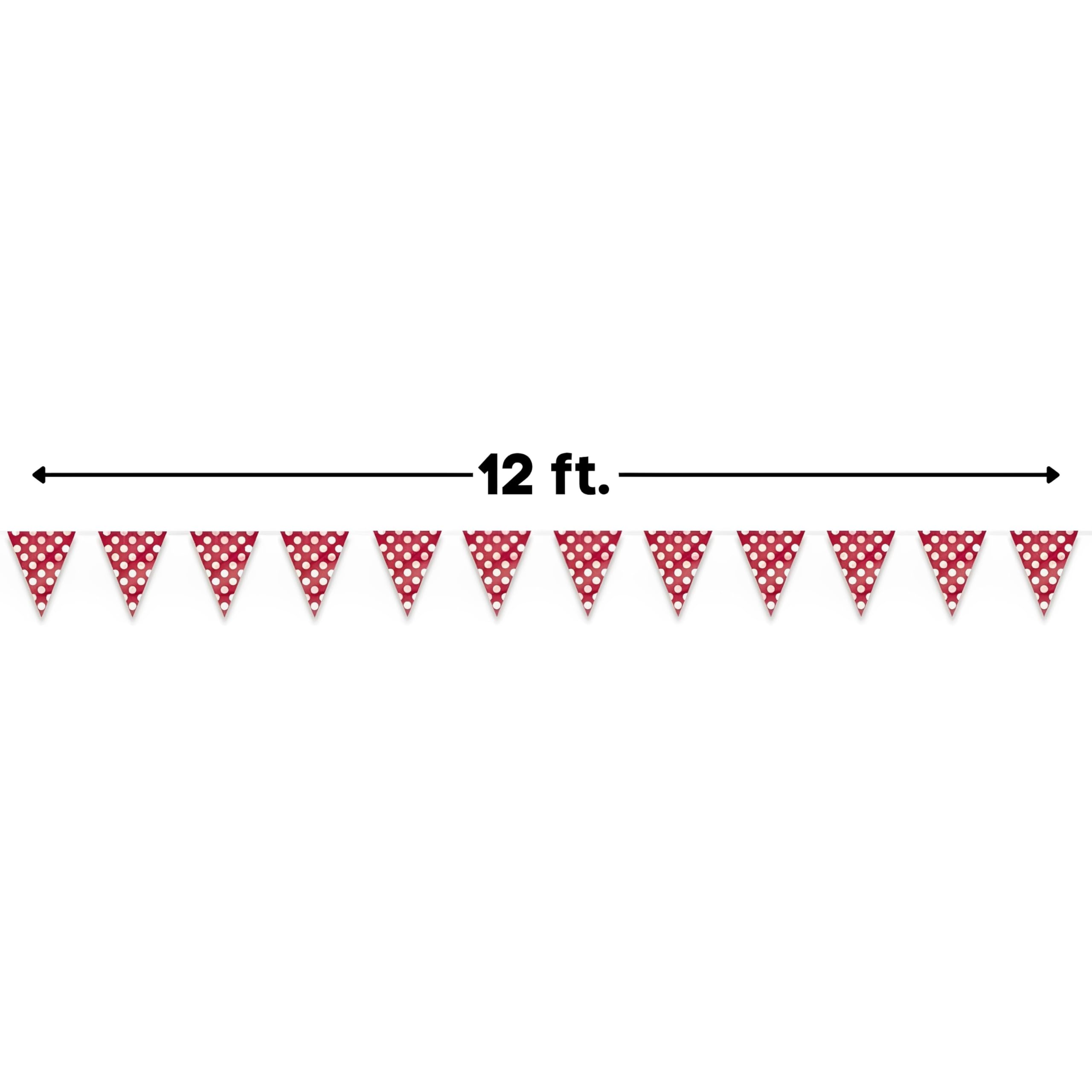 Polka Dot Pennant Banner Clip Art Pink Polka Dot 9' Pennant Banner