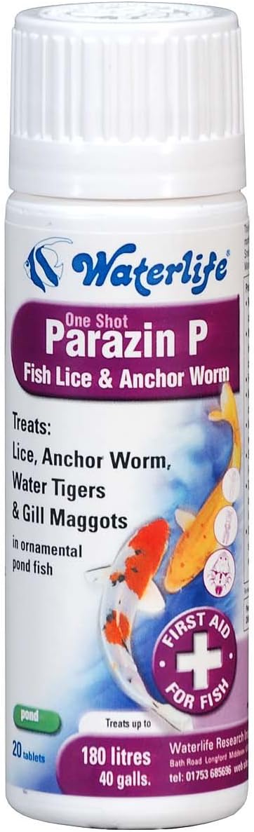Waterlife Parazin P Fish Lice & Anchor Worms 80 Tablets 200g : Amazon ...