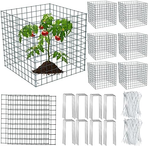 Amazon.com : 10 Pack Small Wire Plant Protectors 12x12 in Square Plant ...