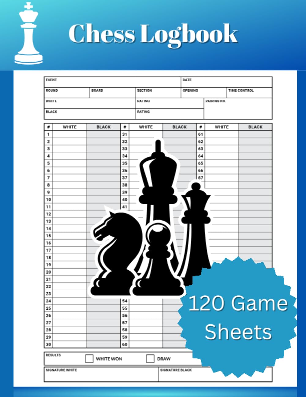 Chess Logbook: 120 Score Sheets: Hoyle, Sonja: Amazon.com: Books