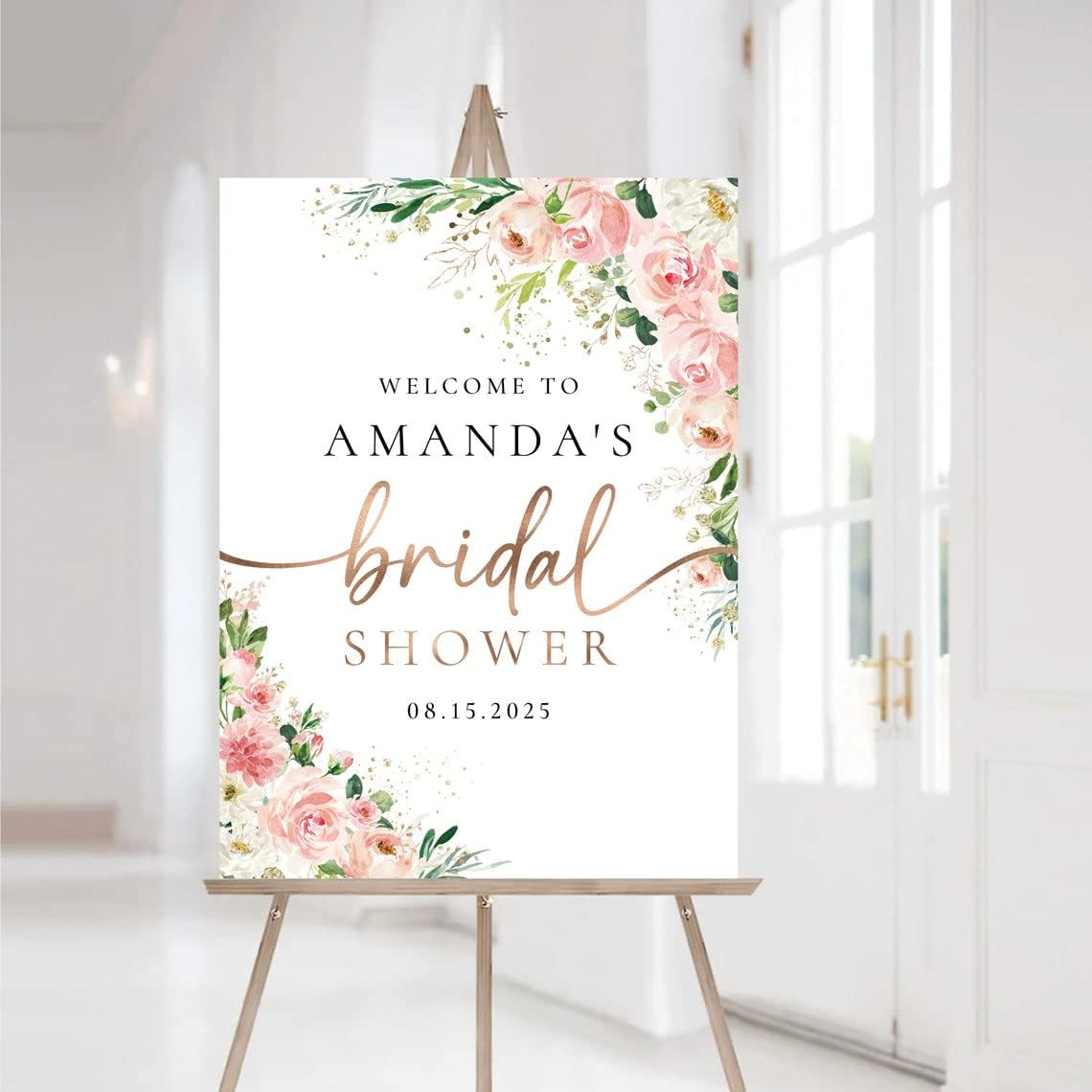 Amazon.com: Bridal Shower Sign, Flower Bridal Shower, Greenery Shower ...