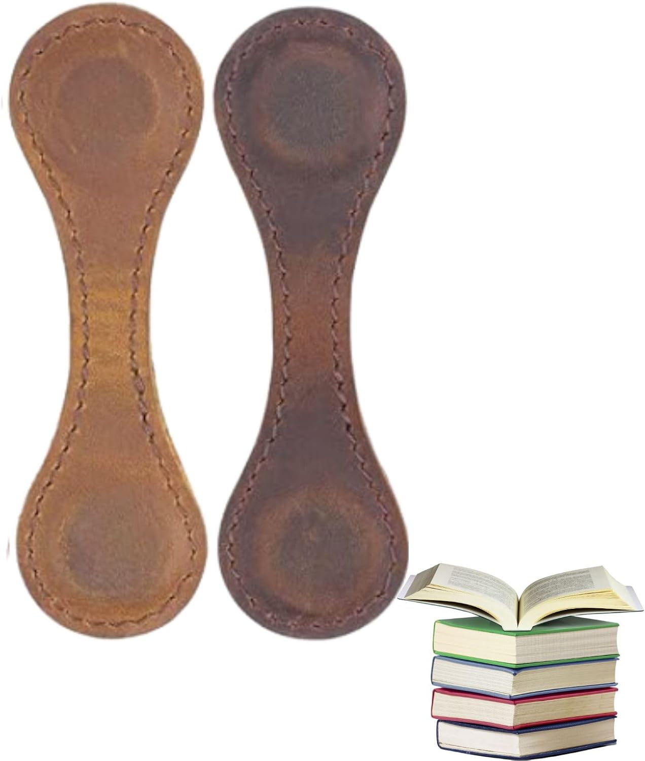 Amazon.com: 2PCS Personalized Leather Magnetic Bookmark, Retro Bookmark ...