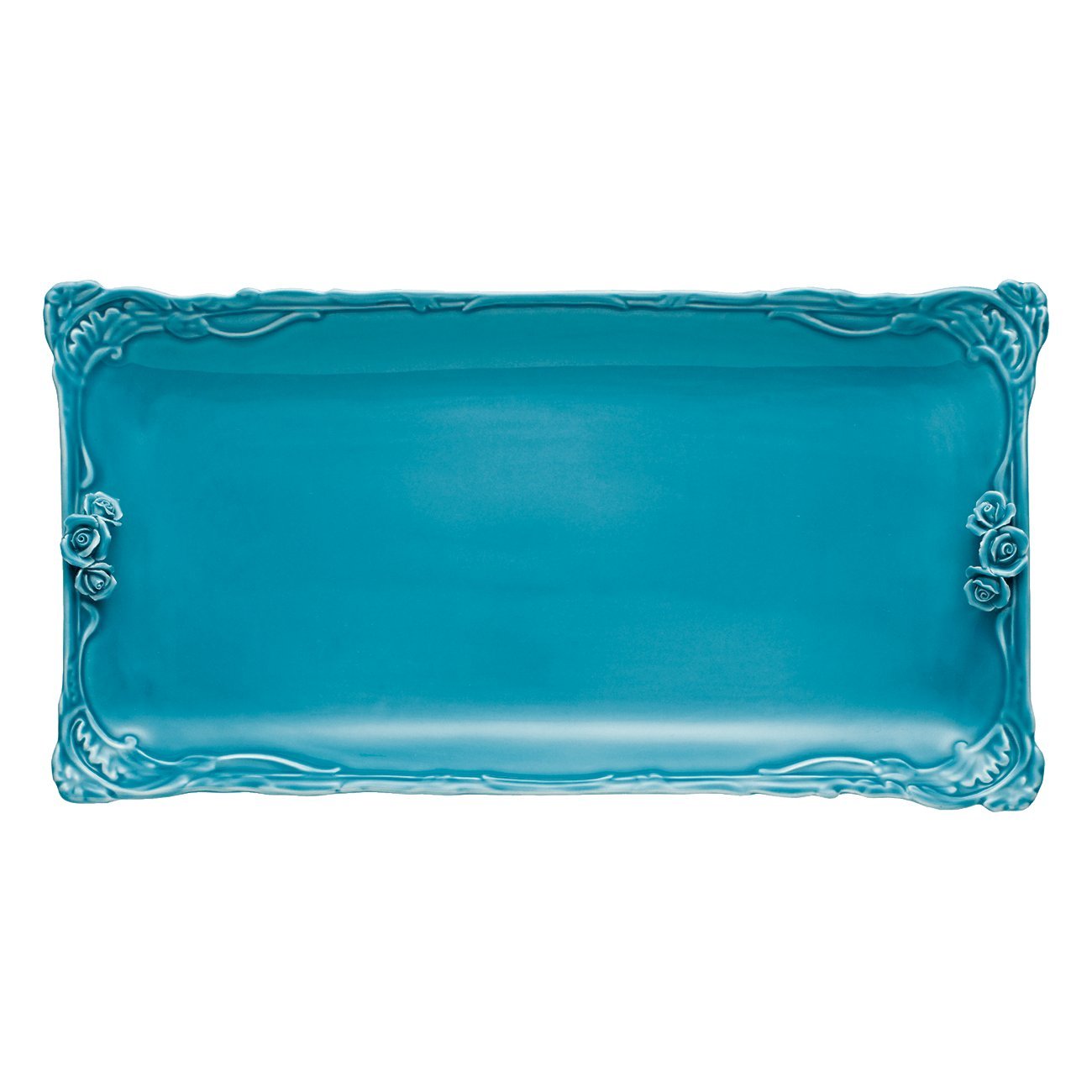 Aqua Stoneware Vanity Tray by Bridget Parris : Amazon.in