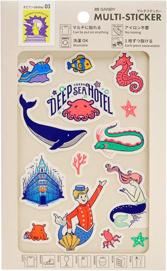 Amazon | サンビー マルチステッカー オビワン DEEPSEA MLS-OB03 | シール・ステッカー | 文房具・オフィス用品