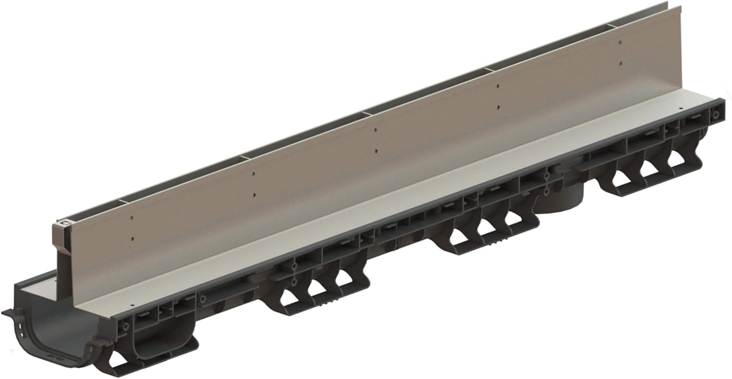 Vodaland - Galvanized Slot Drain Channel 3.2" Depth 4" Internal Channel ...