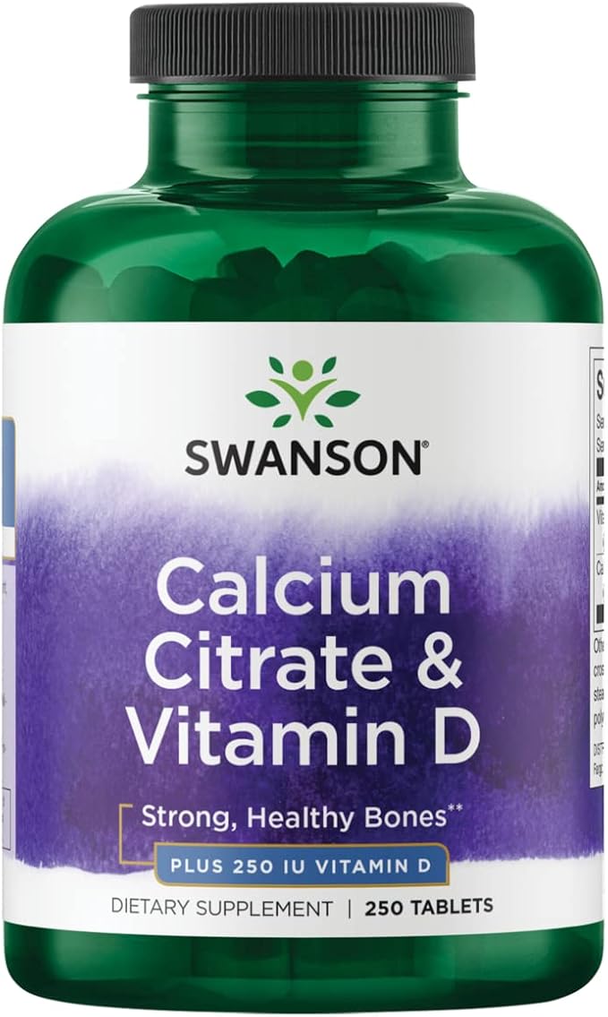 Amazon.com: Swanson Calcium Citrate & Vitamin D 250 Tabs : Health ...