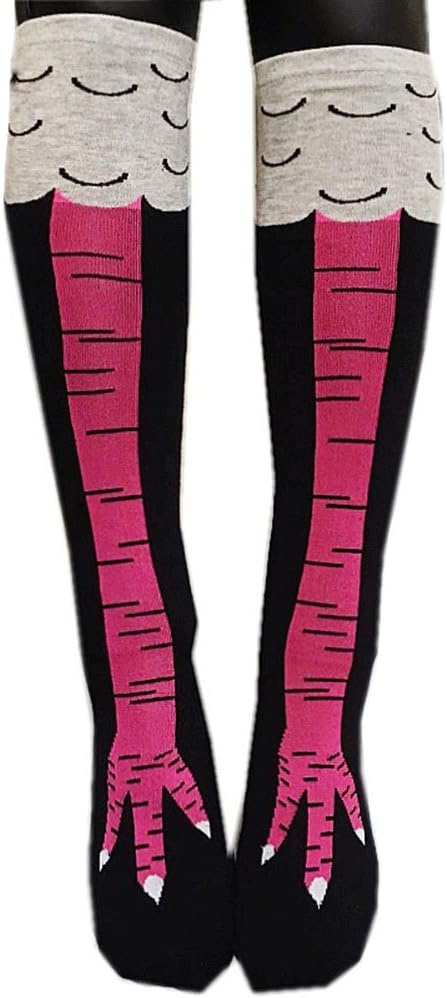 Amazon.com: Crazy Funny Chicken Legs Knee-High Novelty Socks Funny ...