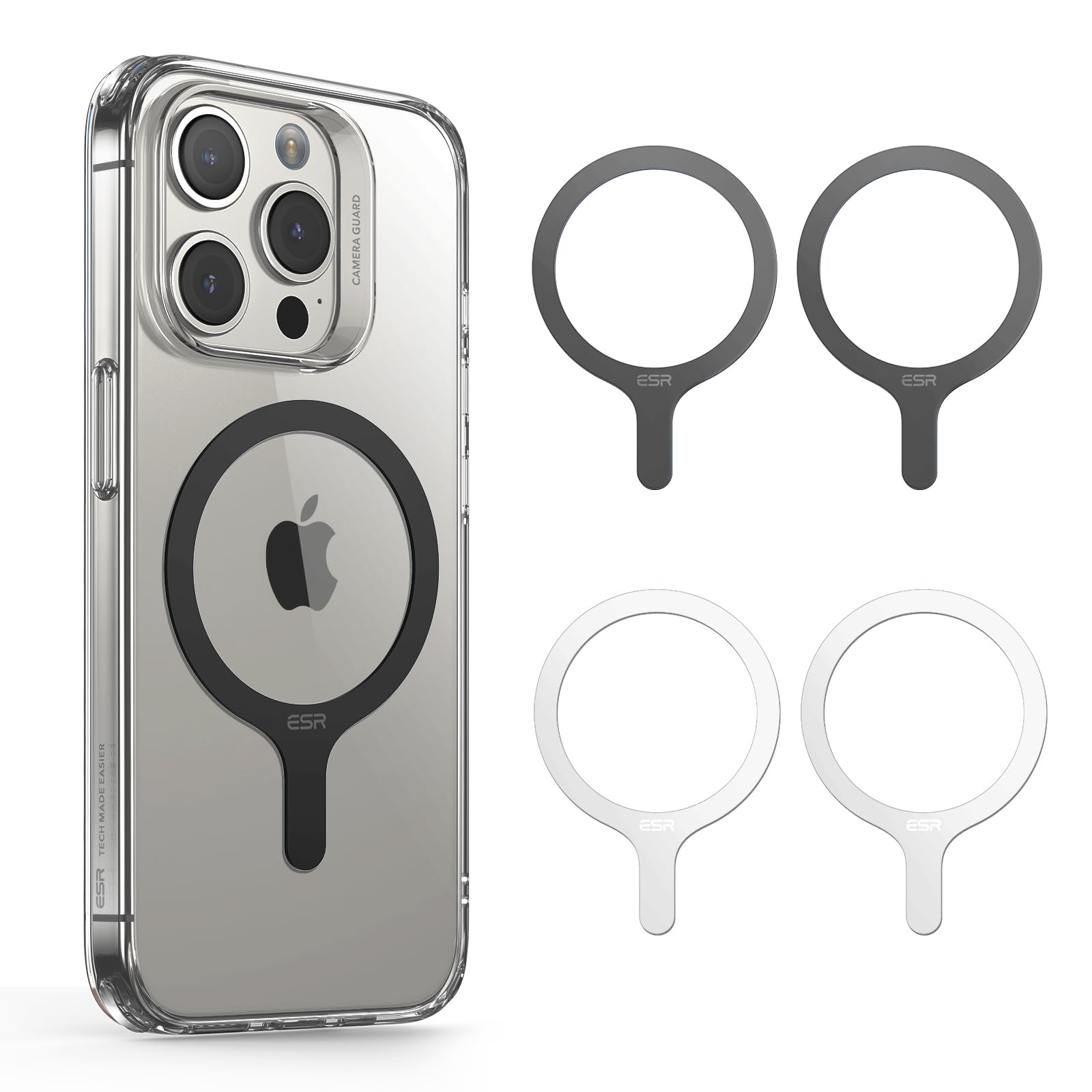 Amazon.com: ESR for MagSafe Sticker 360, MagSafe Ring Magnet, 4 Pack ...