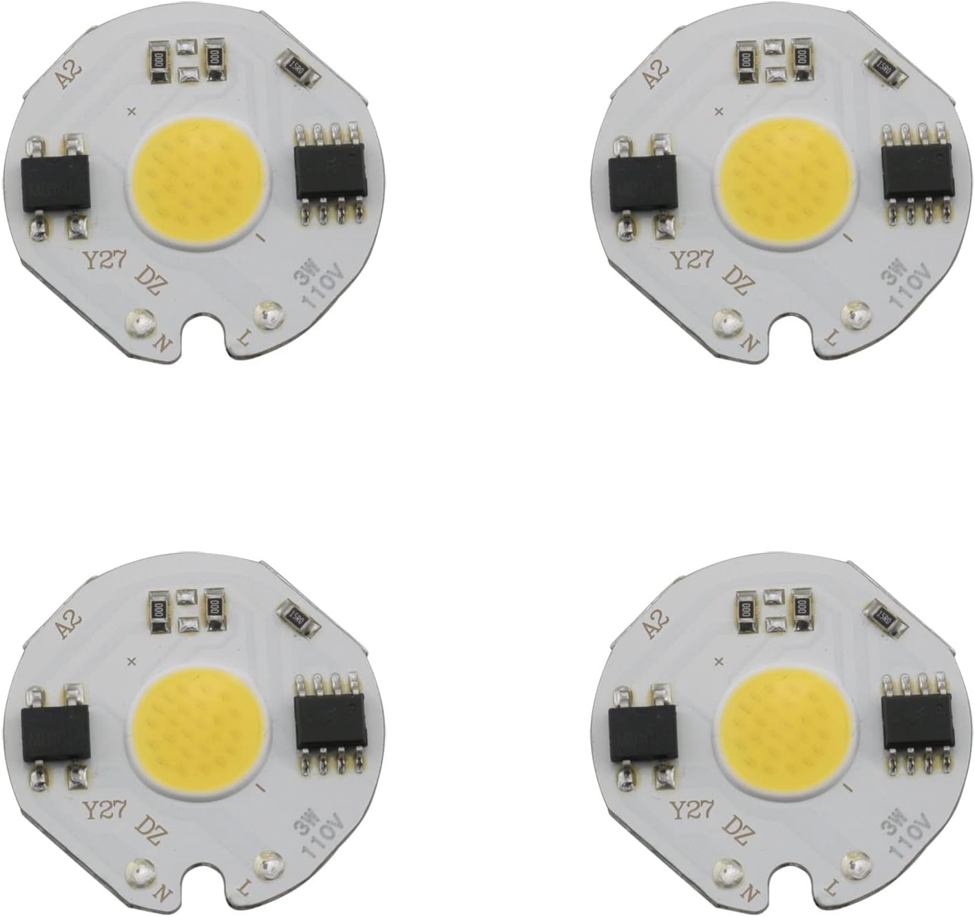 Amazon.com: ZCZQC LED Chip 4PCS 110V 3W White High Power COB Lamp Beads ...