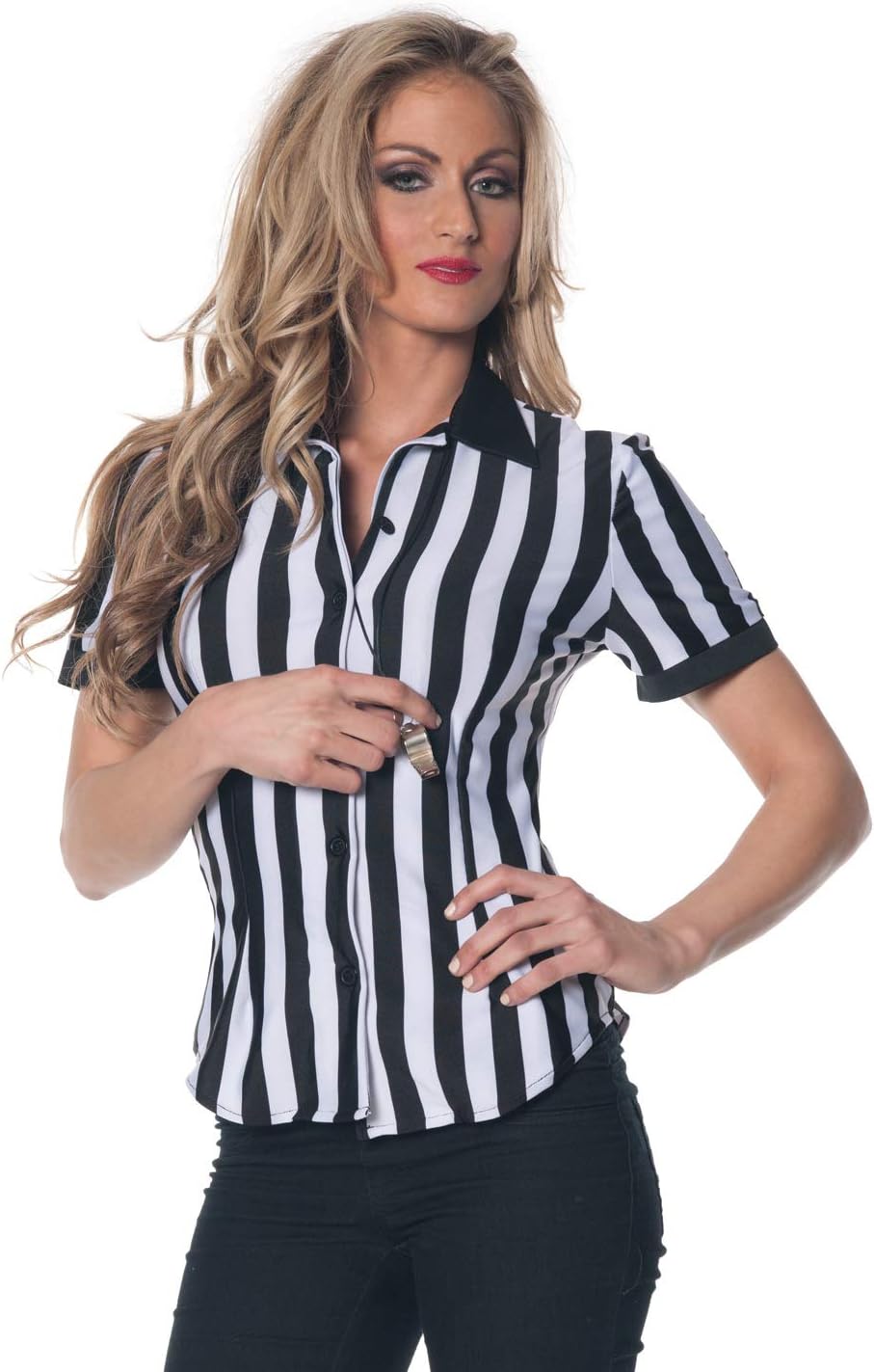 Amazon.com: UNDERWRAPS Referee Fitted Shirt Adult Costume, X-Large ...