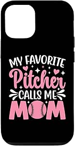 Amazon.com: iPhone 15 Pro My Favorite Pitcher Calls Me Mom Baseball ...