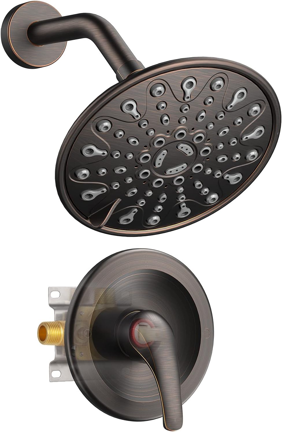 EMBATHER Shower Faucet Set, Single Function Shower Trim Kit with Valve ...