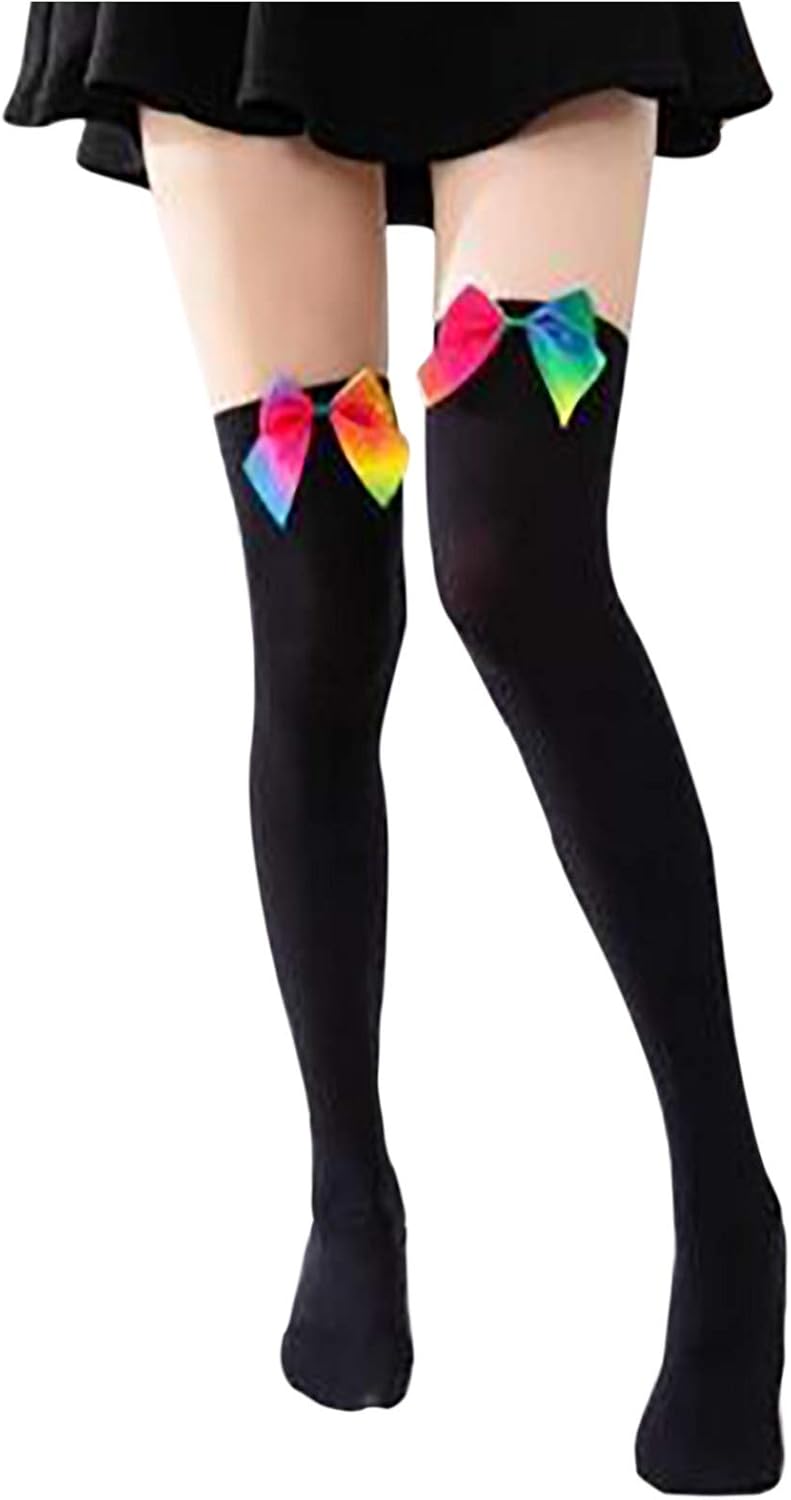 SoonerQuicker - Calze Autoreggenti Con Fiocco In Raso Per Donna ...