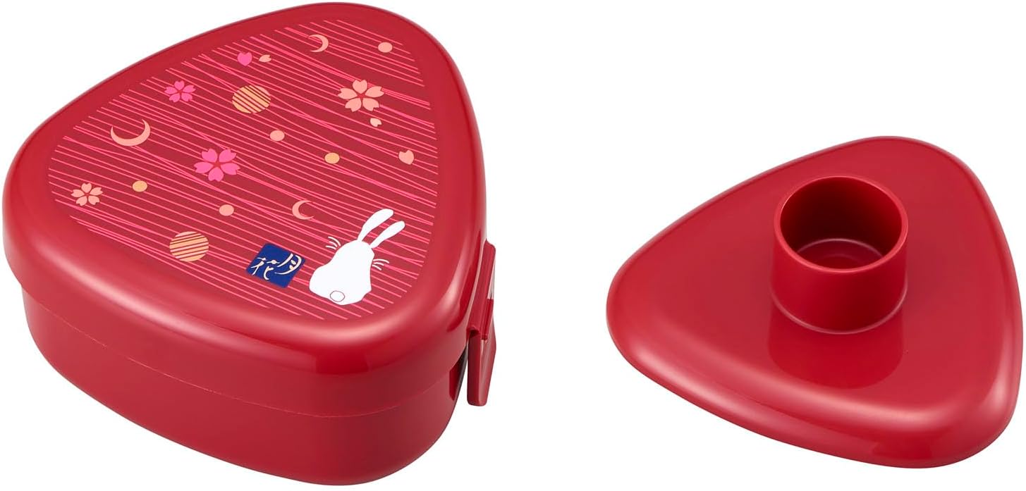 Amazon.co.jp: OSK 握らず作れるおにぎりケース おにぎらず レッド 290ml 押し型付き 電子レンジ対応 抗菌 可愛い おしゃれ バイオマス エコ ランチ 昼ご飯 日本製 ...