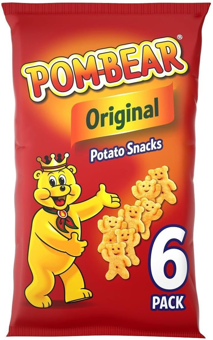 POM-BEAR - Original Flavour Potato Snacks 6 x 13g Bag - 65 Calories Per ...