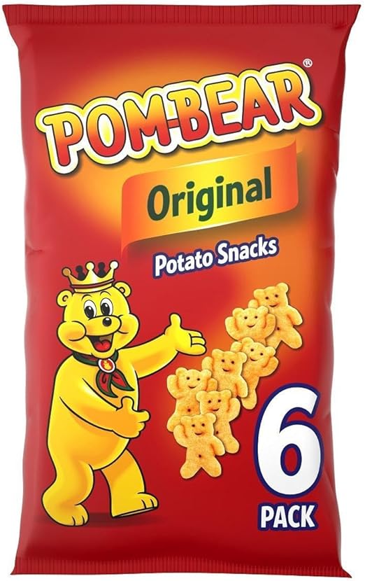 POM-BEAR - Original Flavour Potato Snacks 6 x 13g Bag - 65 Calories Per ...