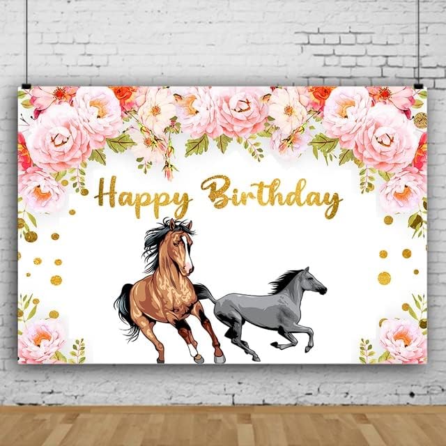 Amazon.com : Vinyl Birthday Party Wall Decorations Photo Backdrop Props ...