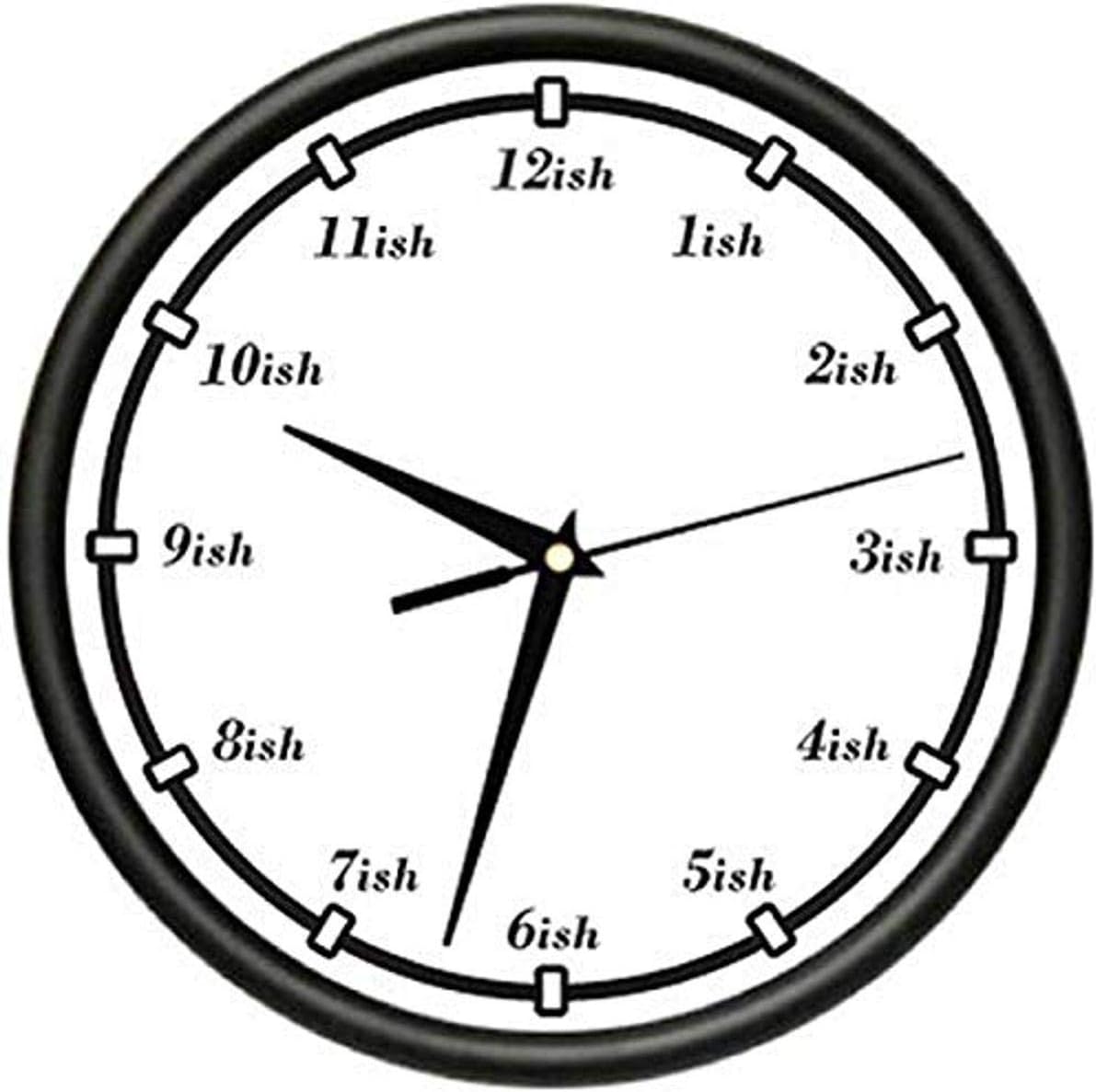 Amazon.com: SignMission ISH Wall Clock Late Tardy time Around Kind of ...