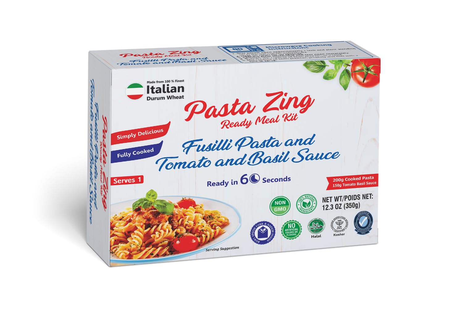 Amazon.com : Pasta Zing Ready Pasta Meals Box Fusilli Pasta and Tomato ...