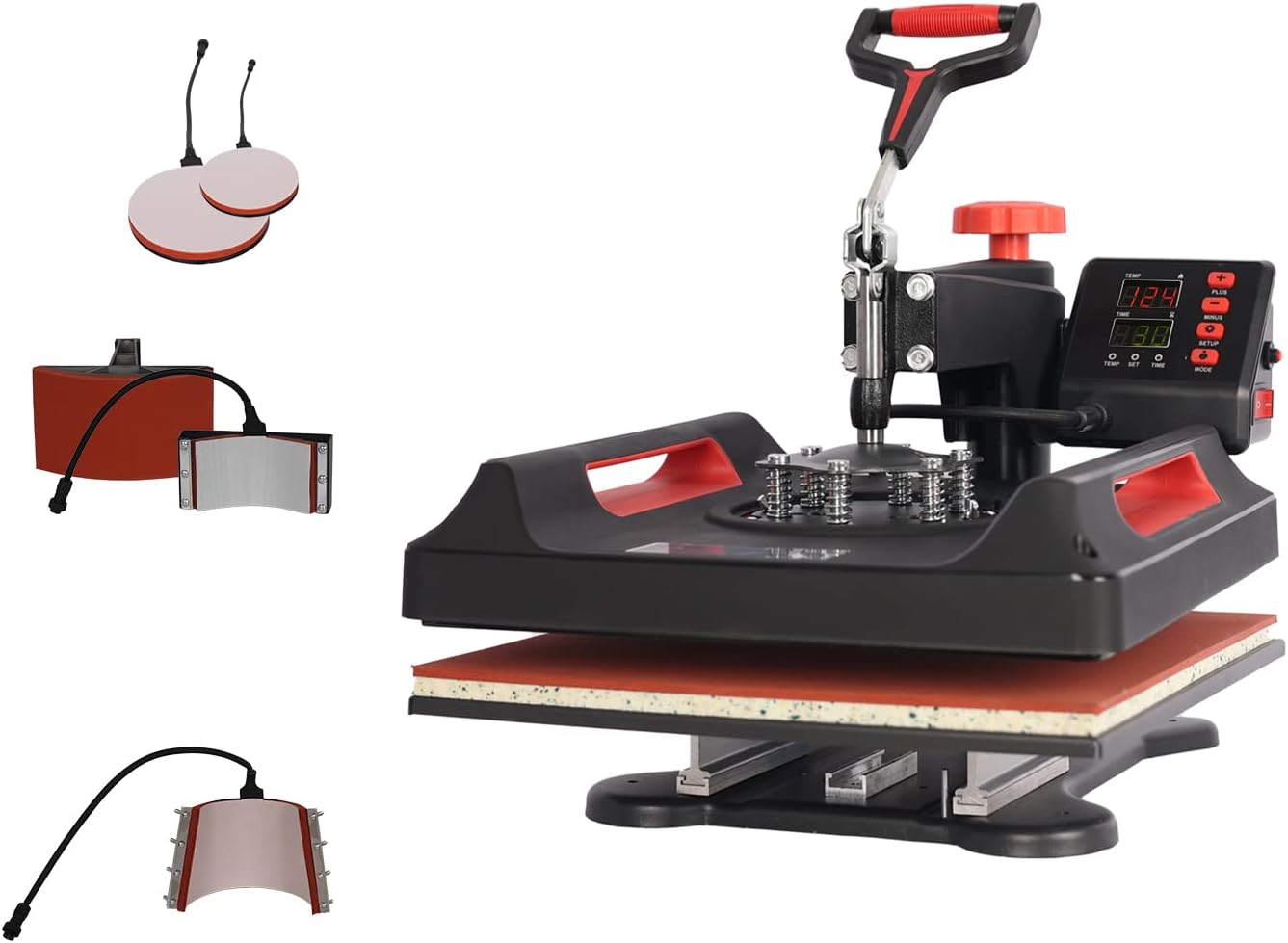 UKPRESS Heat Press Machine 5 in 1 29x38cm Sublimation Printing Swing ...