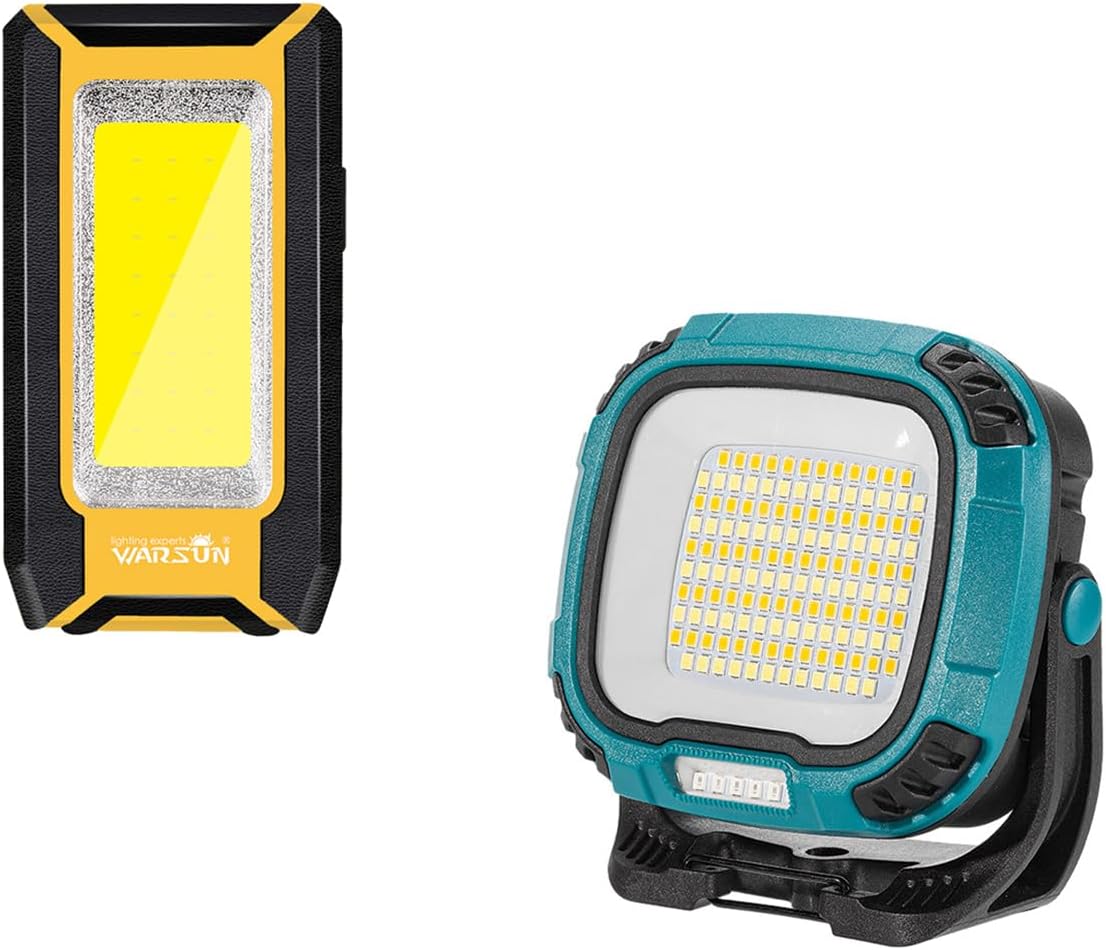WARSUN LED Work Light Rechargeable, Magnetic COB Portable Worklights ...