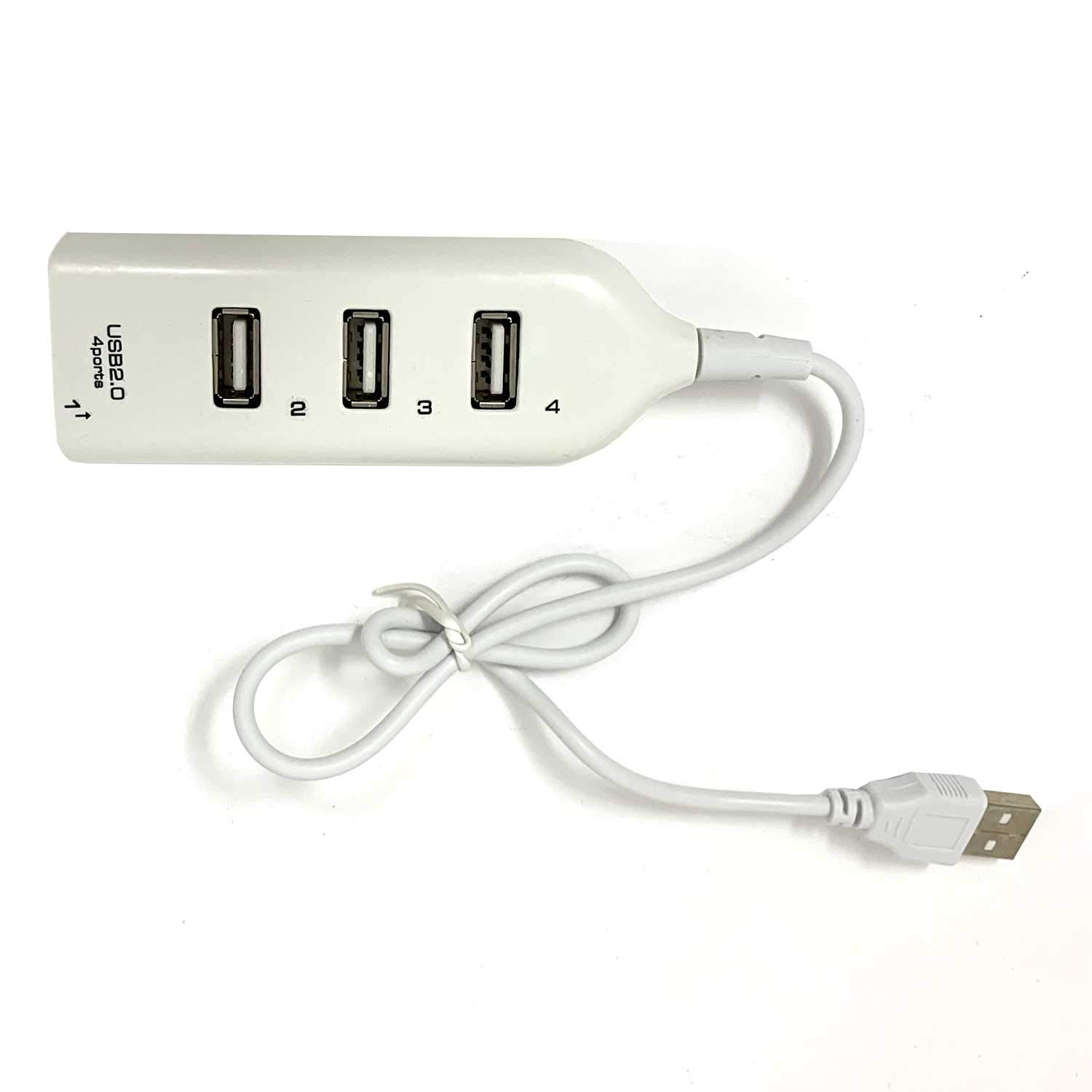 USB with 4 Ports Ultra Slim Hub High Speed Data Transfer Compact Travel ...