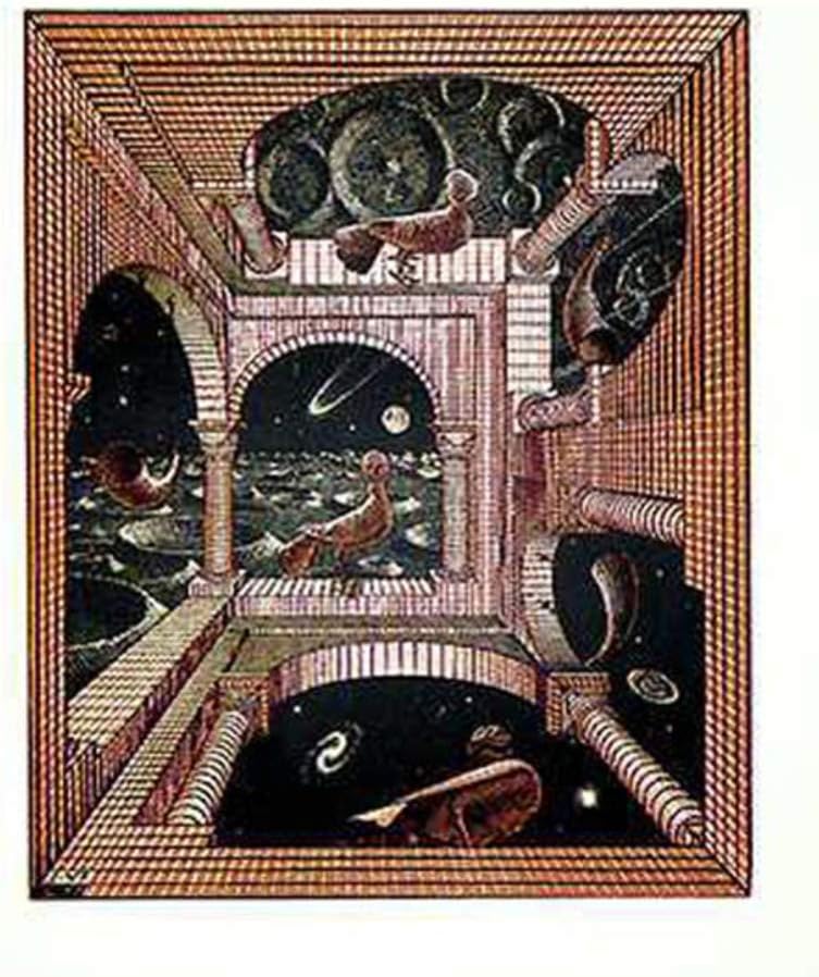 Pyramid America MC Escher Other World Drawing Cool Wall Decor Art Print ...
