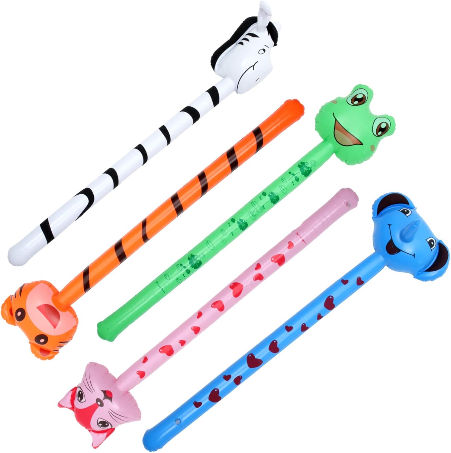 Abaodam 5pcs Inflatable Animal Stick Inflatable Wand Blow up Animals ...