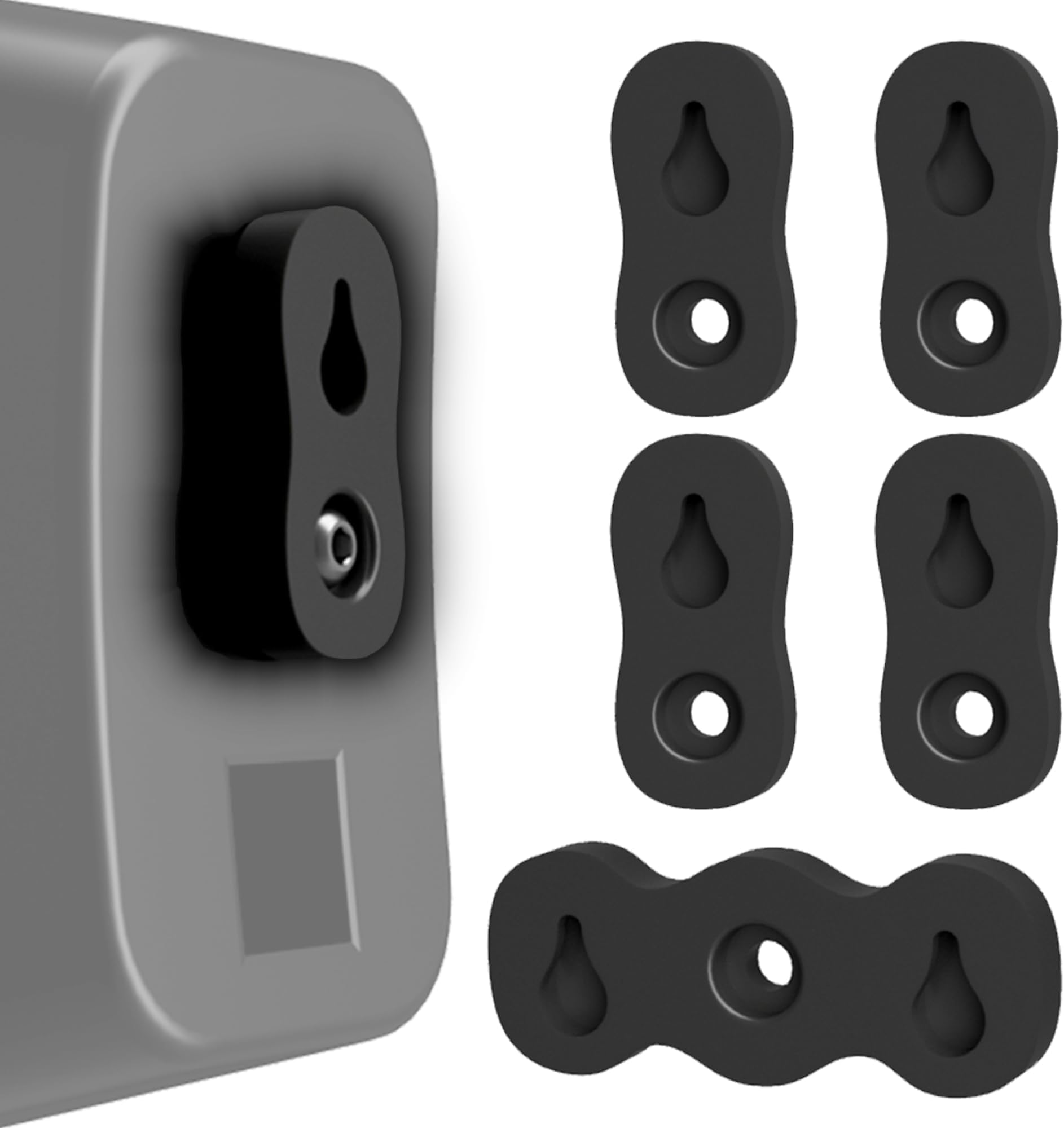 Amazon.com: 1/4" x 20 Universal Slim Wall Mount Brackets 5.1 for ...