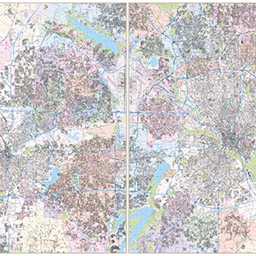 Amazon.com: Dallas-Fort Worth, TX Combo Wall Map: 9780762589333: Kappa ...