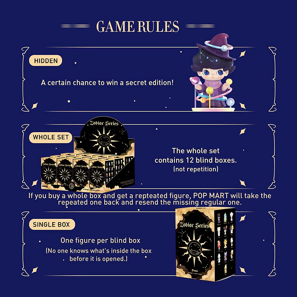 Buy POP MART Dimoo Zodiac Series-12PC Blind Box Toy Box Bulk Popular ...
