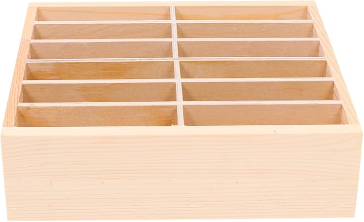 HONMEET Wooden Mobile Phone Storage Box 8-Grid Desktop Phone Organizer ...
