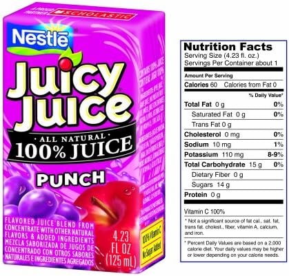 Amazon.com: Juicy Juice Nestle, Juicy Juice Fun Size-punch 4.23oz 40 ...