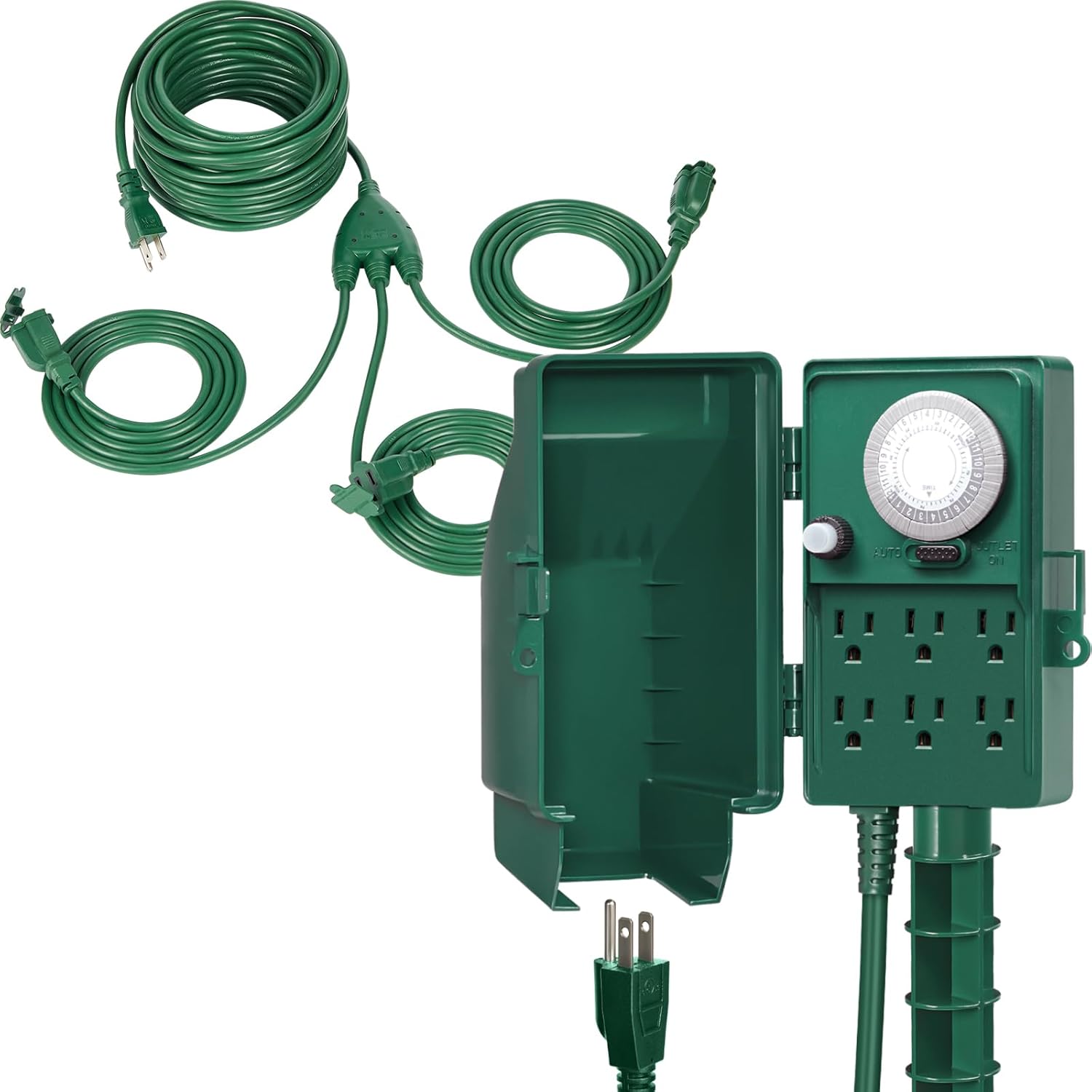 SURAIELEC 24-Hour Mechanical Light Timer Power Stake Light Timer and 52 ...