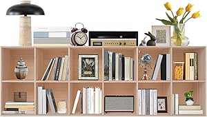 Amazon.com: 12 Cube Storage Organizer, Solid Wood Cube Bookcase with ...