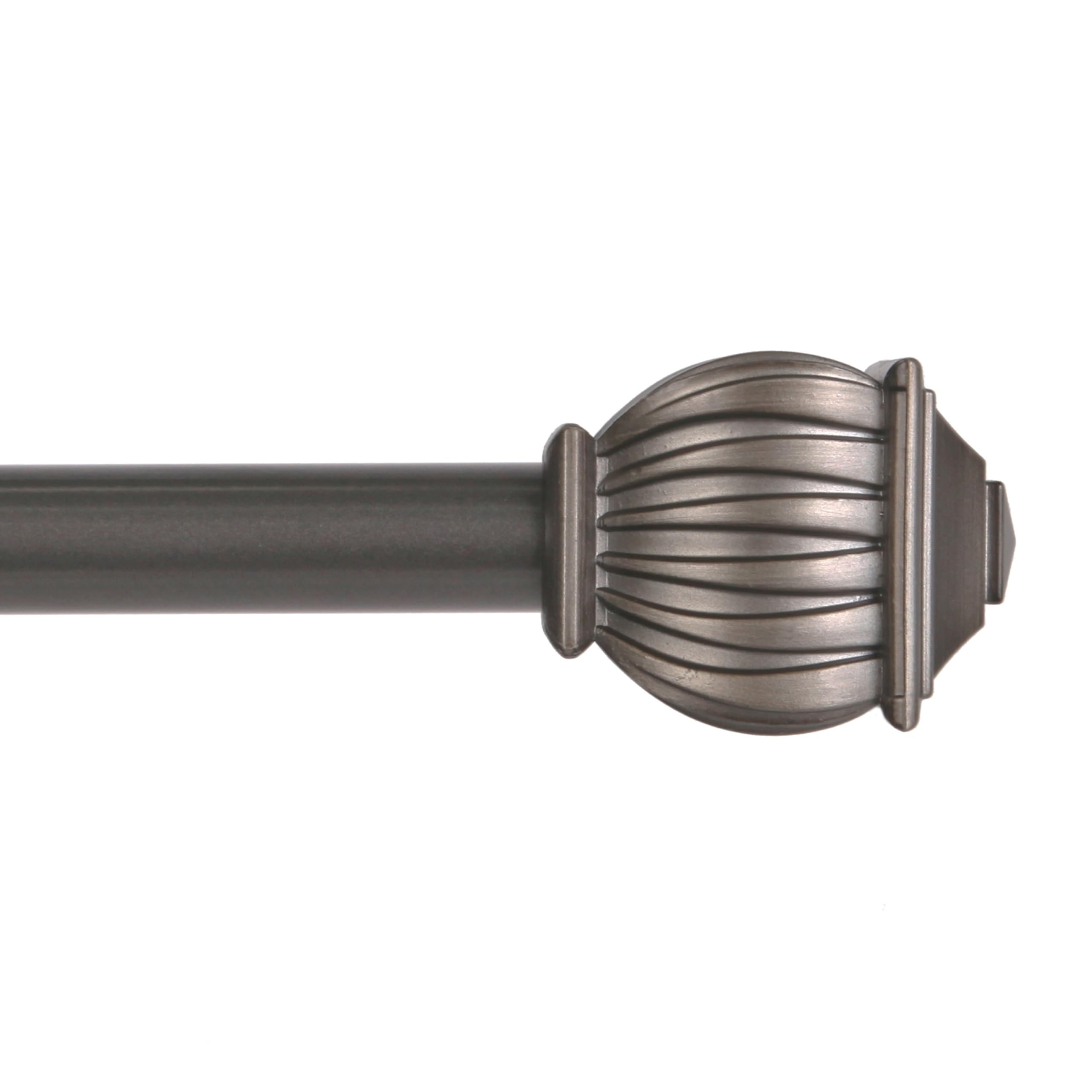 Kenney KNAZ71674 Soft Square End Standard Decorative Window Curtain Rod ...