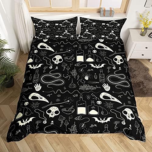 Rapport Home Gothic Magic Microfibre Double Duvet Cover Set, Dark ...
