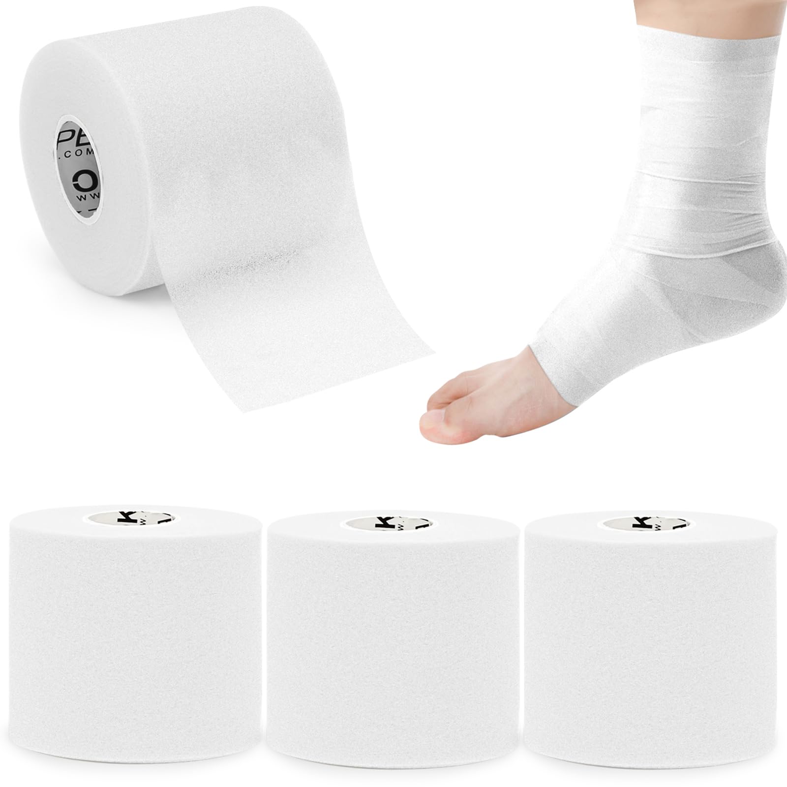 Amazon.com: OK TAPE Pre Wrap Tape (4-Rolls, 120 Yards) - Athletic Foam ...