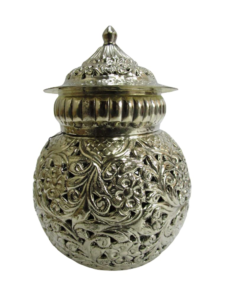 Buy Brass Blessing : Hindu Goddess Garbo - German Silver - Diya Pot ...