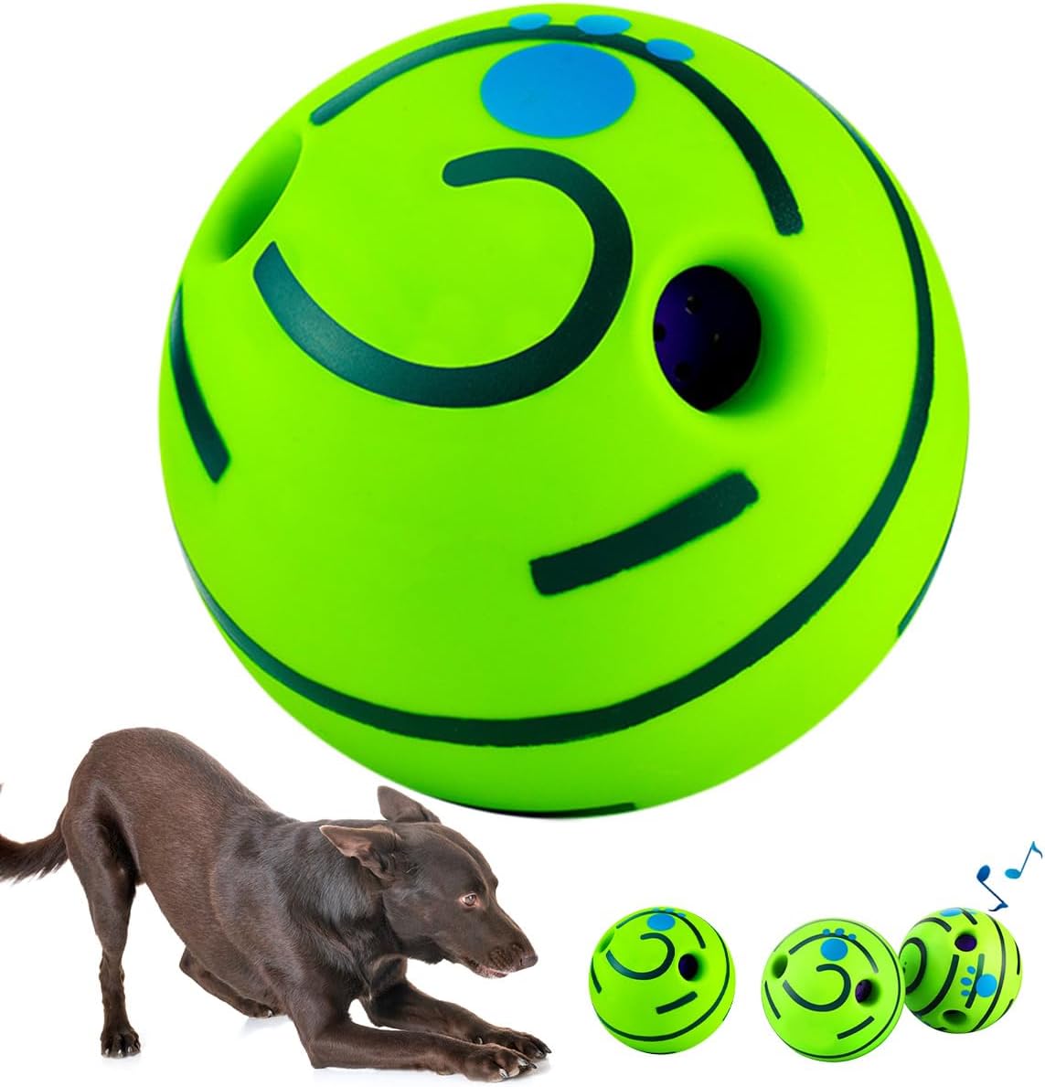 ZUNAX Giggle Ball For Dogs, Interactive Dog Toy Ball, Dog Squeaky Ball ...