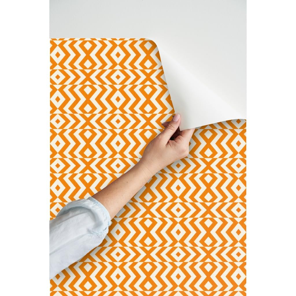 Orange And White Chevron Wallpaper